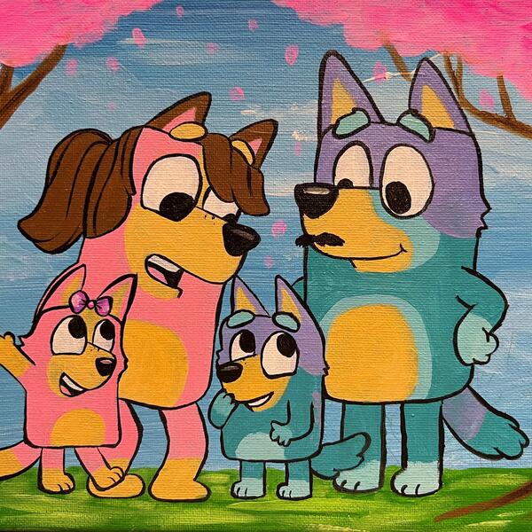 HV Your Family as Bluey Paint PM Camp Ages 6-13